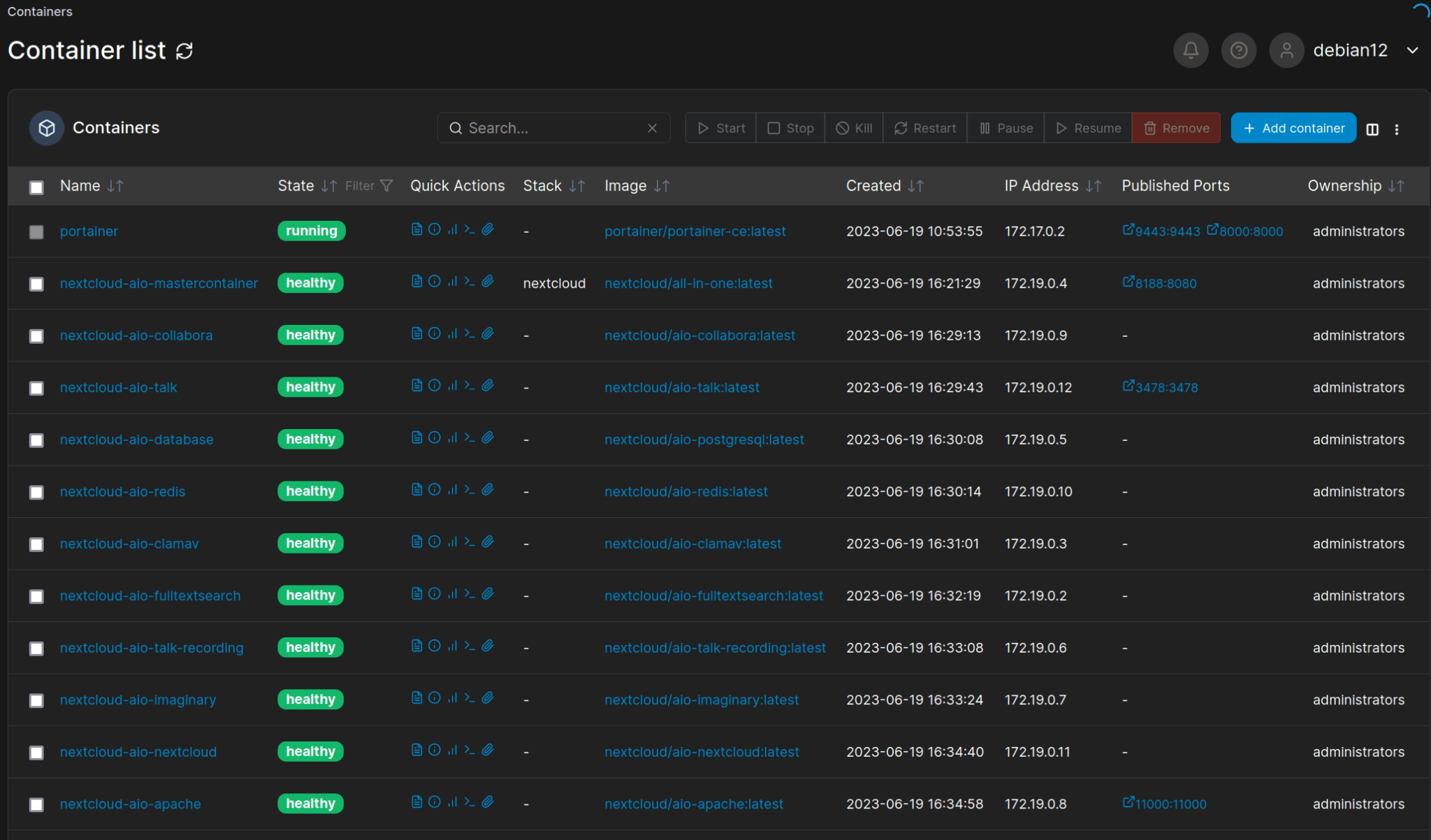 NextCloud All In One Docker Installation | AIO - Perron | IT Berater NextCloud All In One Docker Installation | AIO - Perron | IT Berater